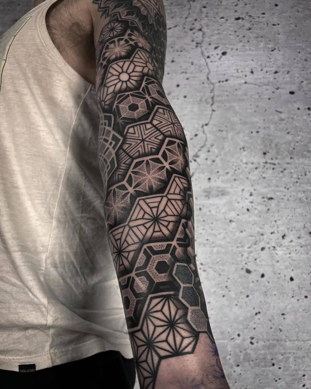 Hexagon Tattoos Start Of A Hexagon Memory Sleeve #memorys